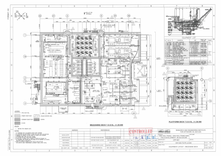 Knt 002 Ts Pi1 Ld 004_2_equipment Layout Mezzanine Deck | PDF