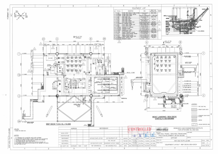Knt-002-Ts-pi1-Ld-006 - 2 - Equipment Layout - MSF Deck Sea Deck | PDF