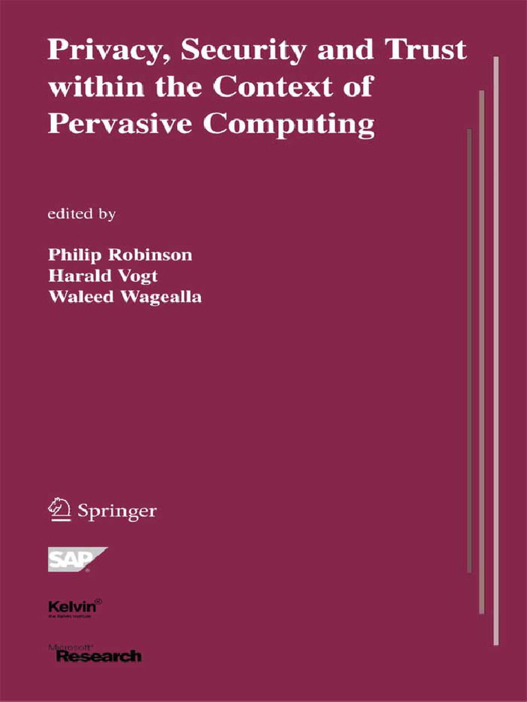 Privacy, Security and Trust | PDF | Privacy | Information