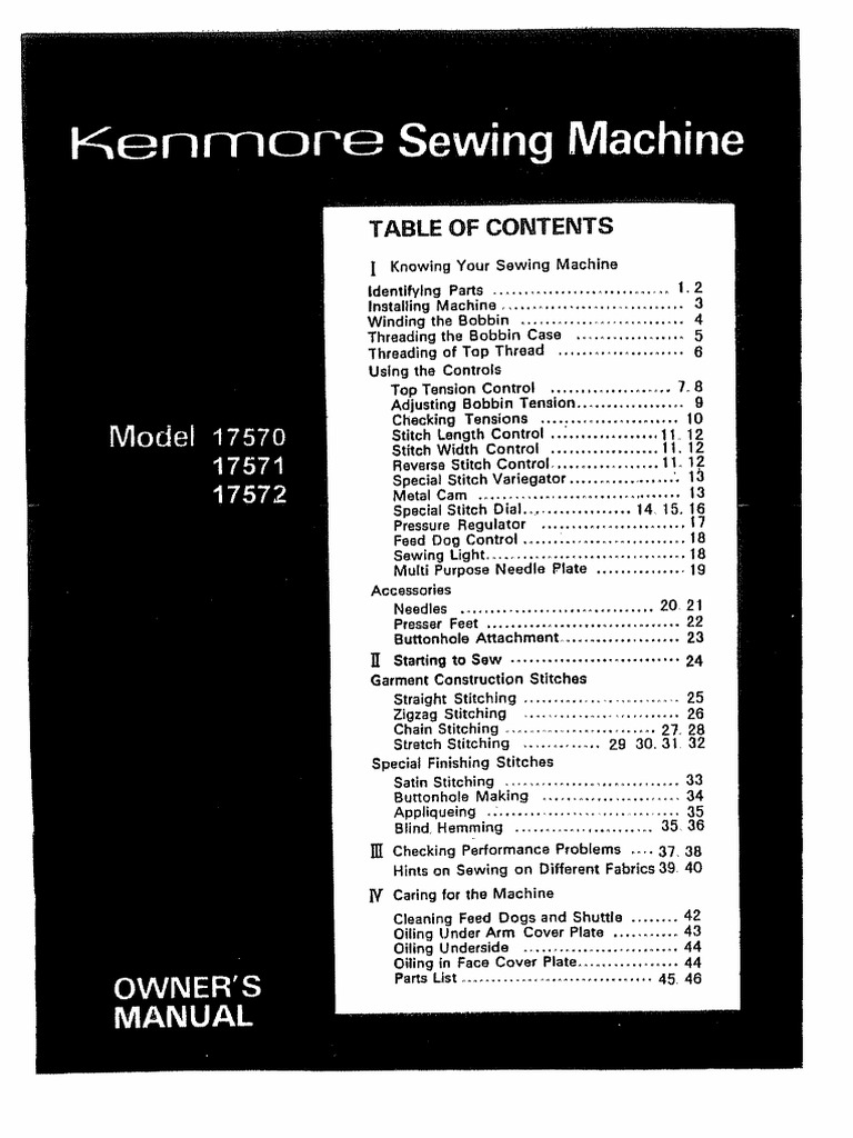 kenmore Sewing machine 17570 | PDF | Sewing Machine | Seam (Sewing)