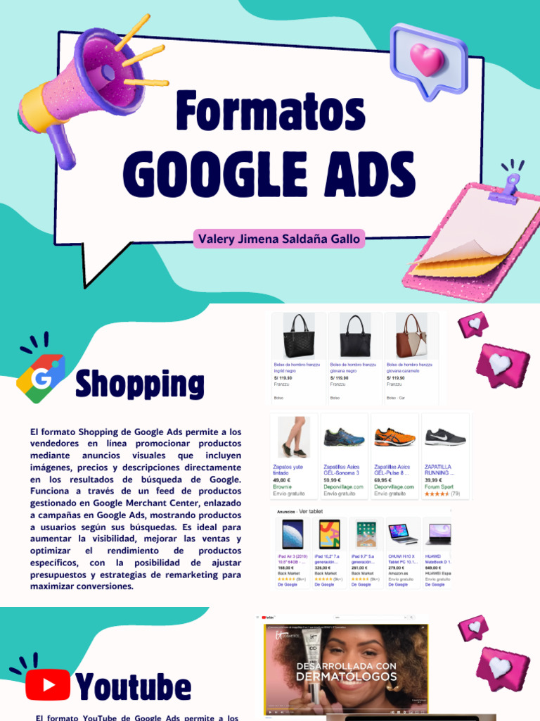Formatos de Google Ads Explicados | PDF | Youtube | Red mundial
