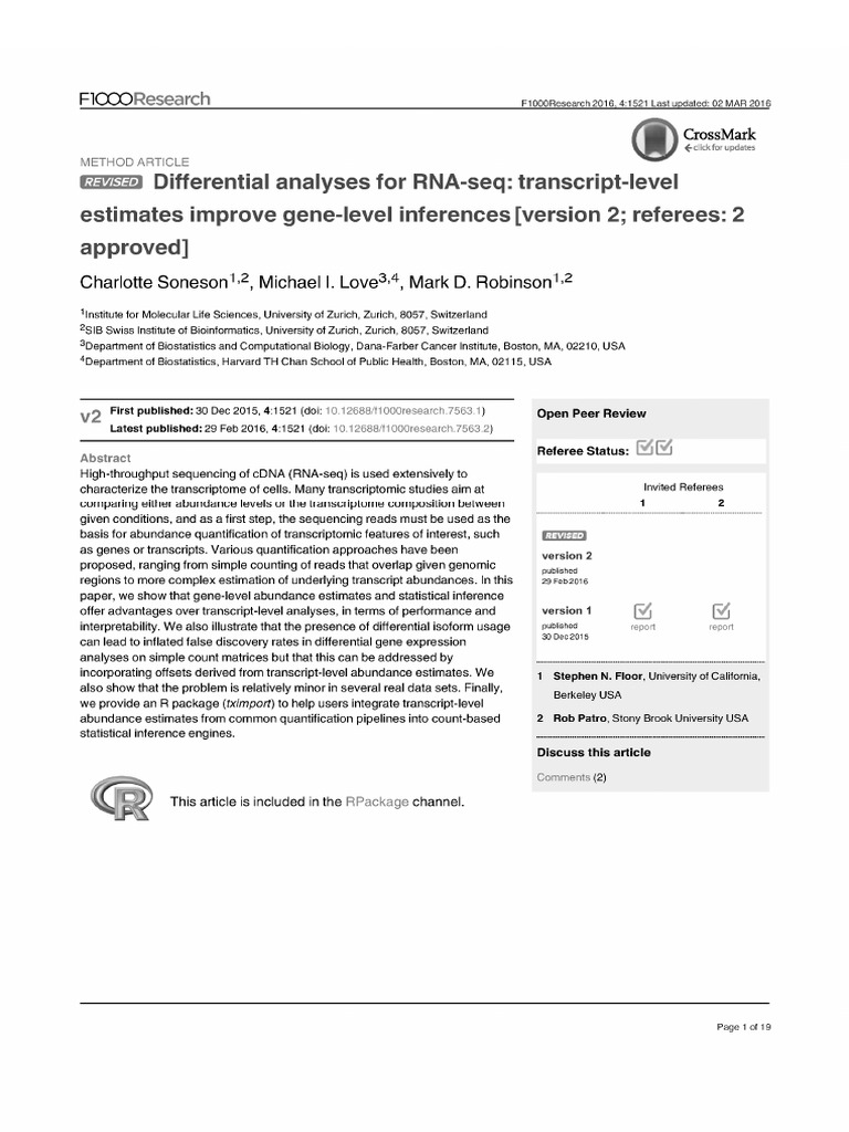 SONESON Level Inferences 2015 19pgs EFS | PDF
