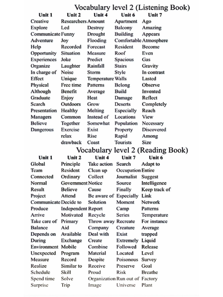 Vocabulary L2 2 | PDF