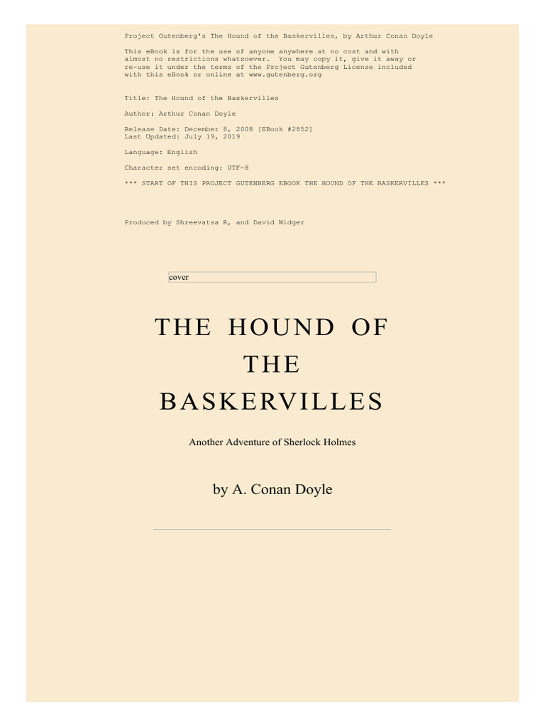 3343The Hound of the Baskervilles | PDF | The Hound Of The Baskervilles ...
