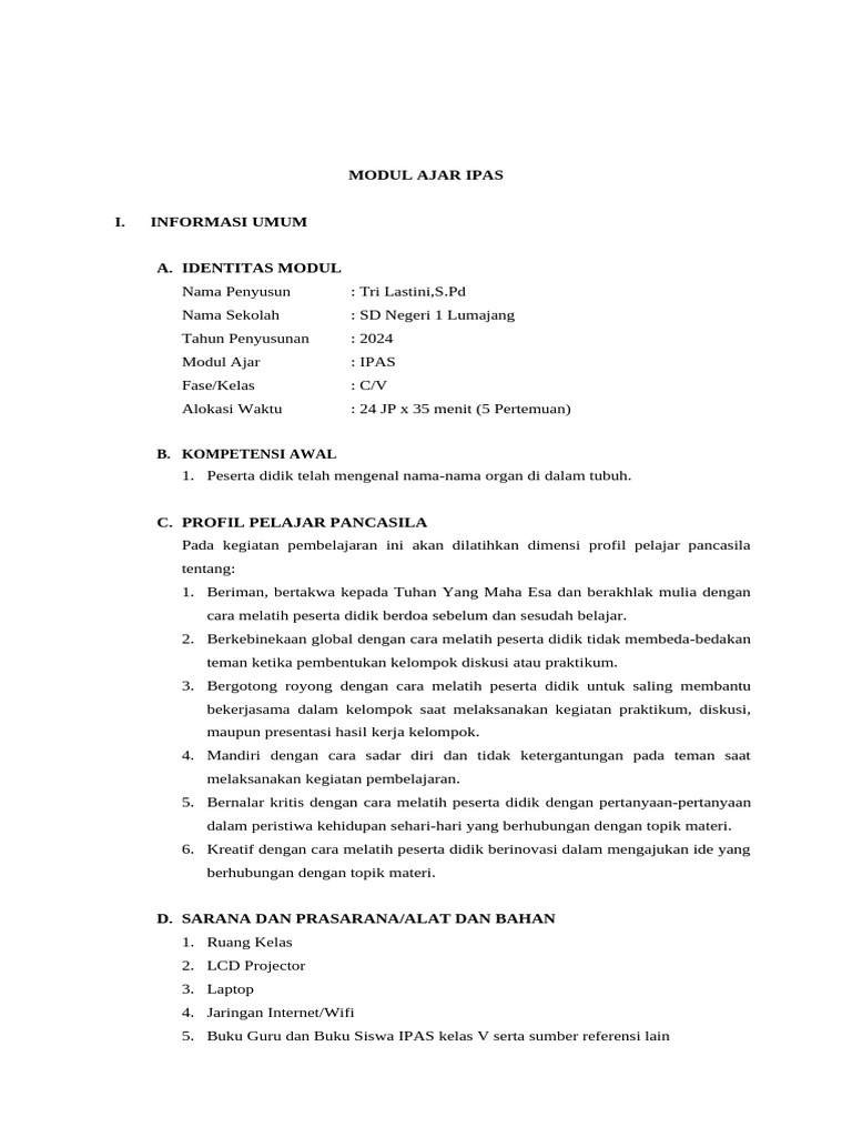 Modul Ipas 2 | PDF | Karier & Perkembangan