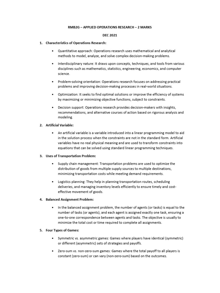Operations Research Essentials | PDF | Mathematical Optimization ...