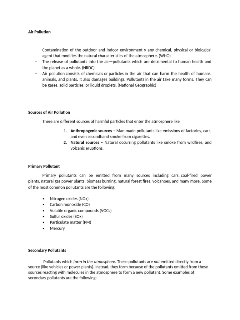 Air Pollution | PDF | Air Pollution | Particulates