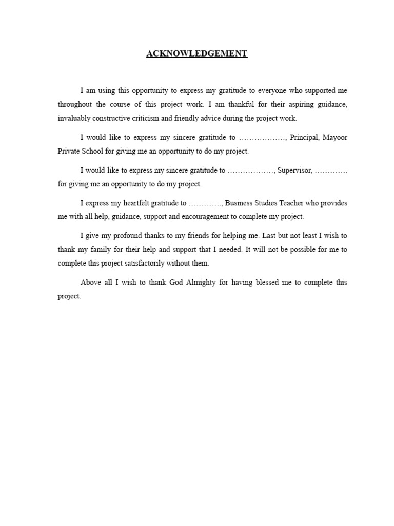 ACKNOWLEDGEMENT | PDF