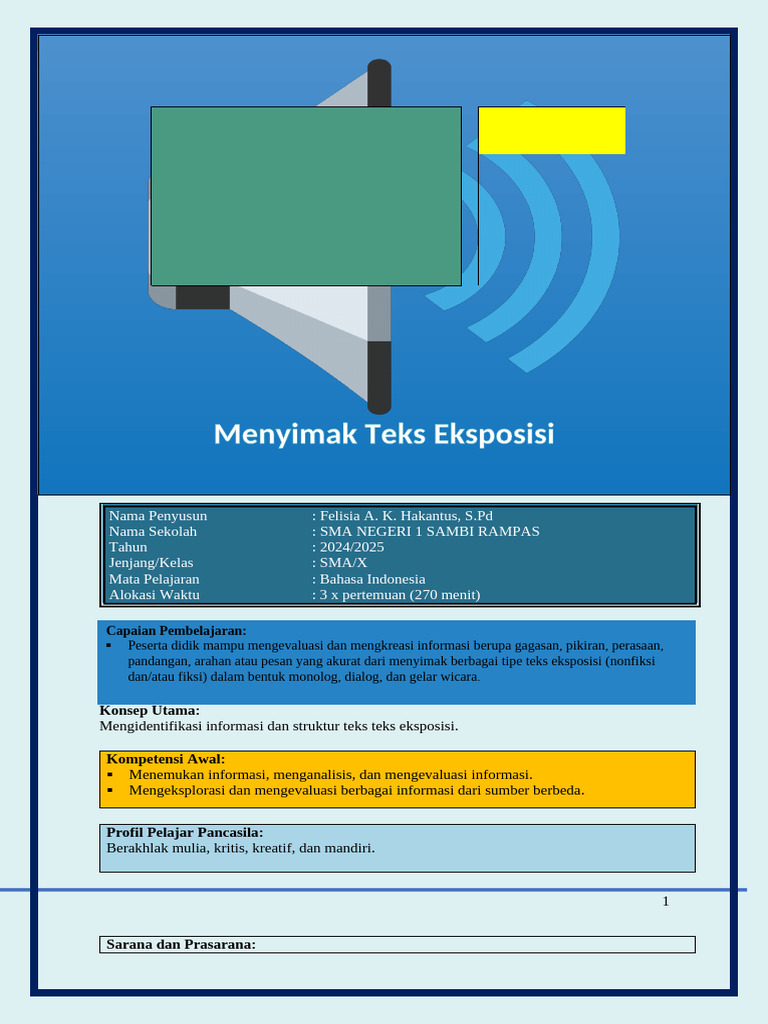 Modul Ajar Klas X Bab 3 Teks Eksposisi | PDF | Seni & Disiplin Bahasa