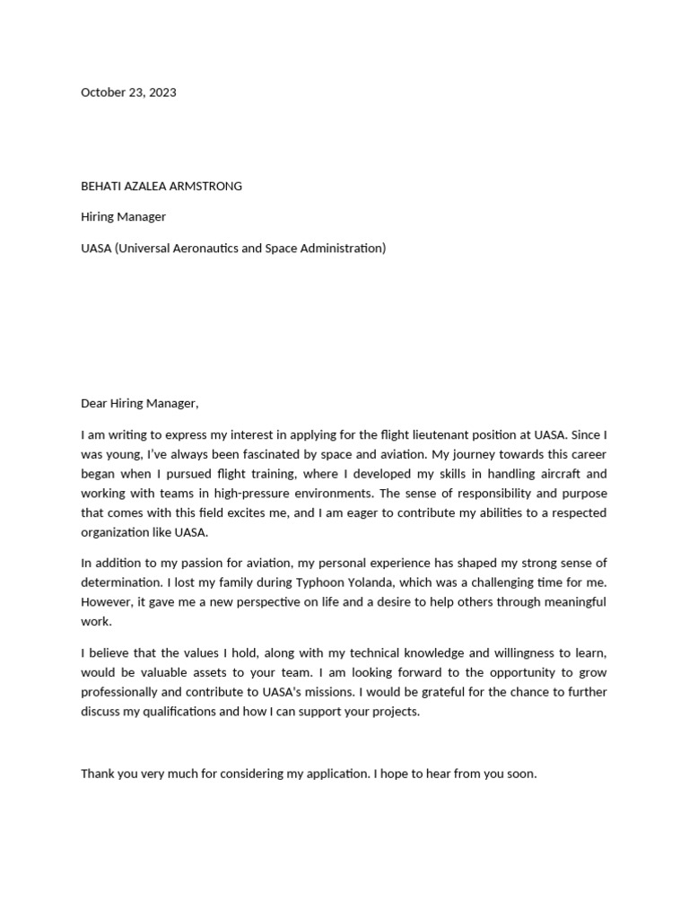 APPLICATION LETTER 2 | PDF