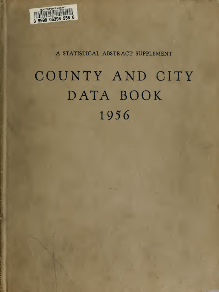 1956 County and City Data Book | PDF | Metropolitan Area | Census