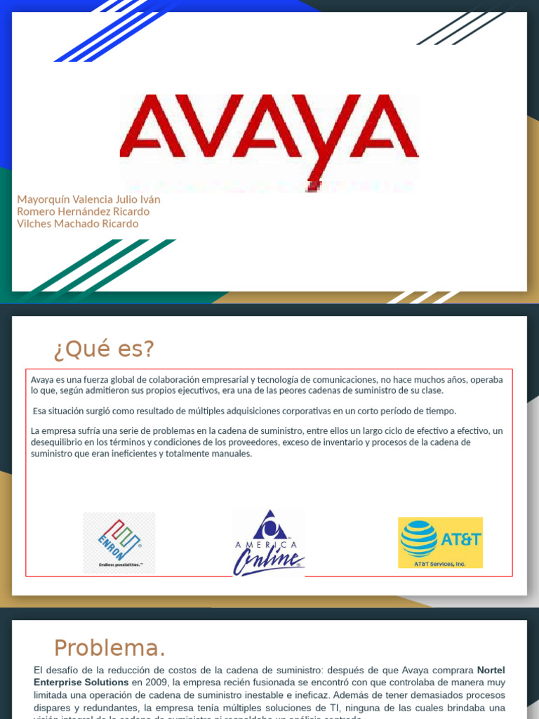 Avaya | PDF | Cadena de suministro | Indicador de rendimiento