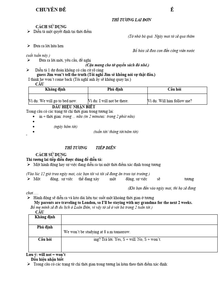 Chuyen de 1 TLD TLTD TLG | PDF