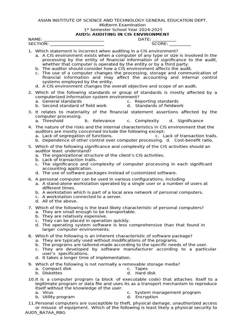 AUD5_BA7AA_RBG | PDF | Computer Network | Databases