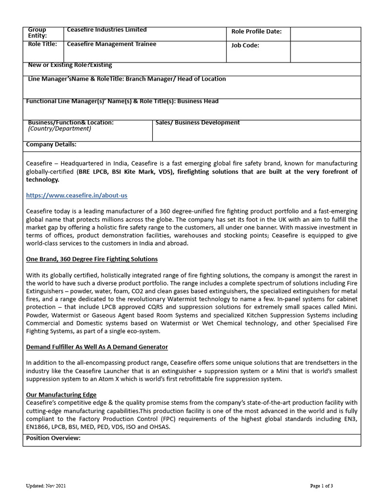 JD CMT (5) | PDF | Firefighting | Business