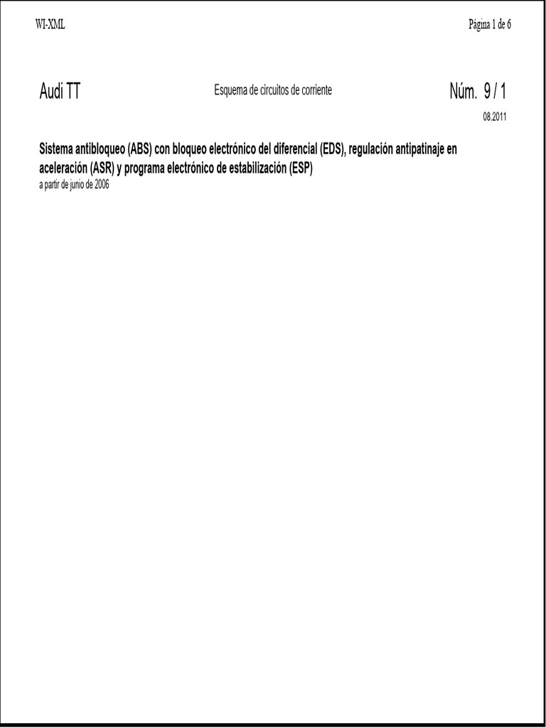 esp audi tt rojo | PDF | Sistema de freno antibloqueo | Coche