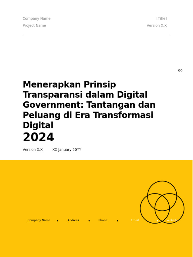 Menerapkan Prinsip Transparansi Dalam Digital Government | PDF