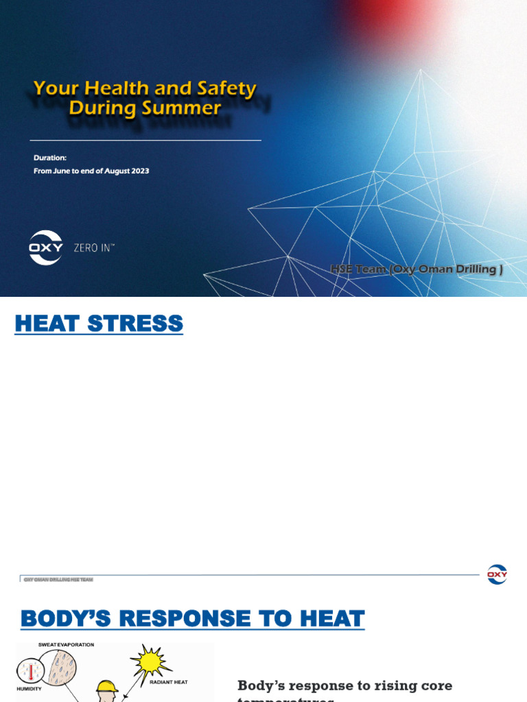 Your Health & Safety During Summer 2023 - English | PDF | Hyperthermia ...