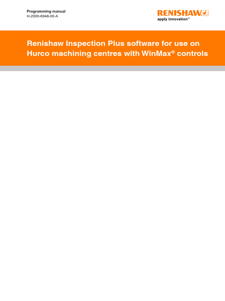 DOBRE H-2000-6948-00-A Programming Manual Renishaw Inspection Plus ... DOBRE H-2000-6948-00-A Programming Manual Renishaw Inspection Plus ...