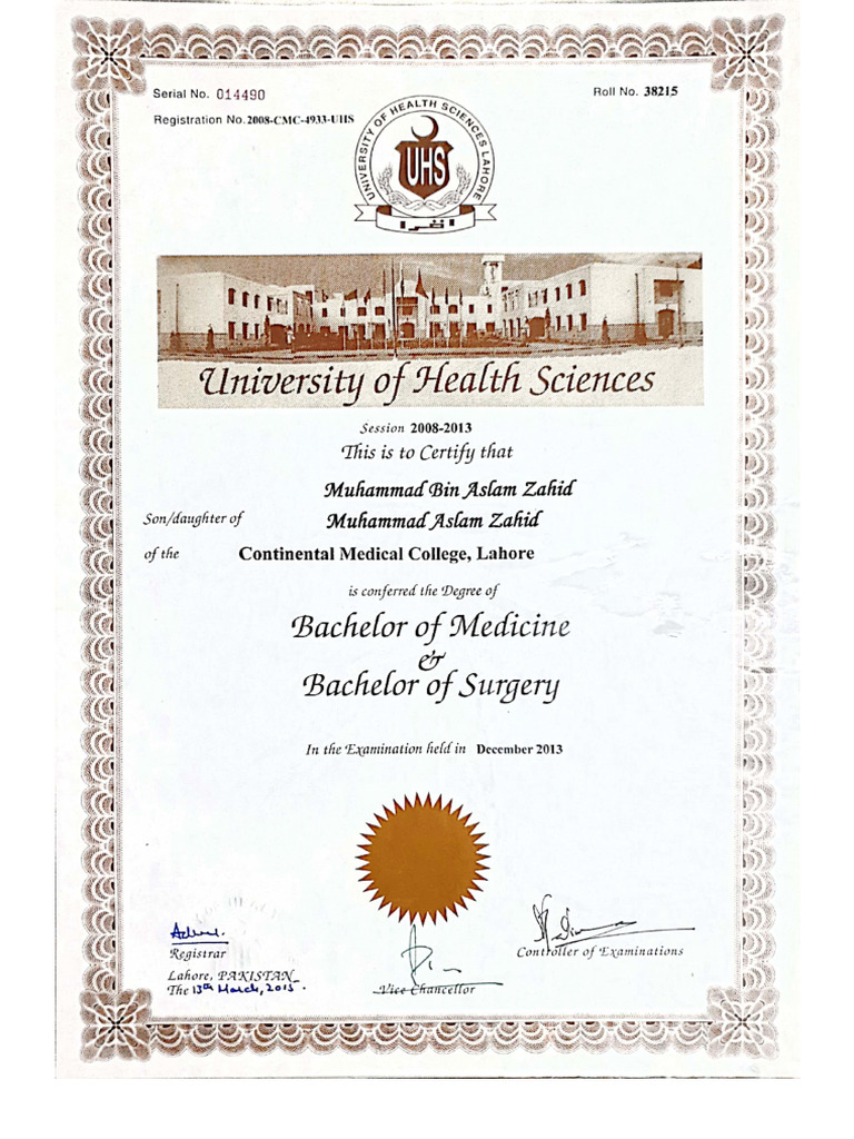 MBBS Diploma - 1 | PDF