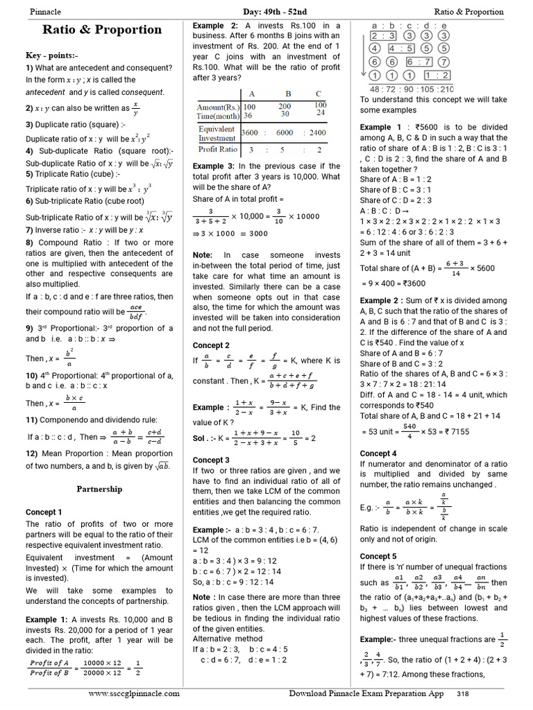 RATIO Pinnacle | PDF | Arithmetic
