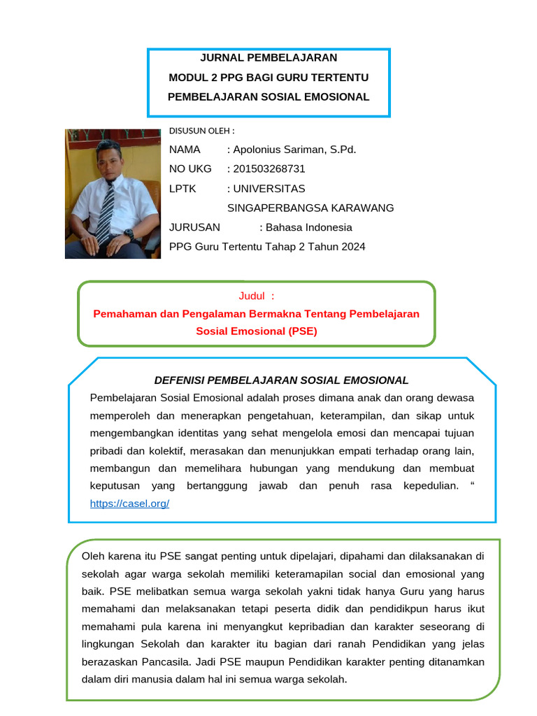 Jurnal PPG Pse 2024 | PDF | Karier & Perkembangan | Sains & Matematika
