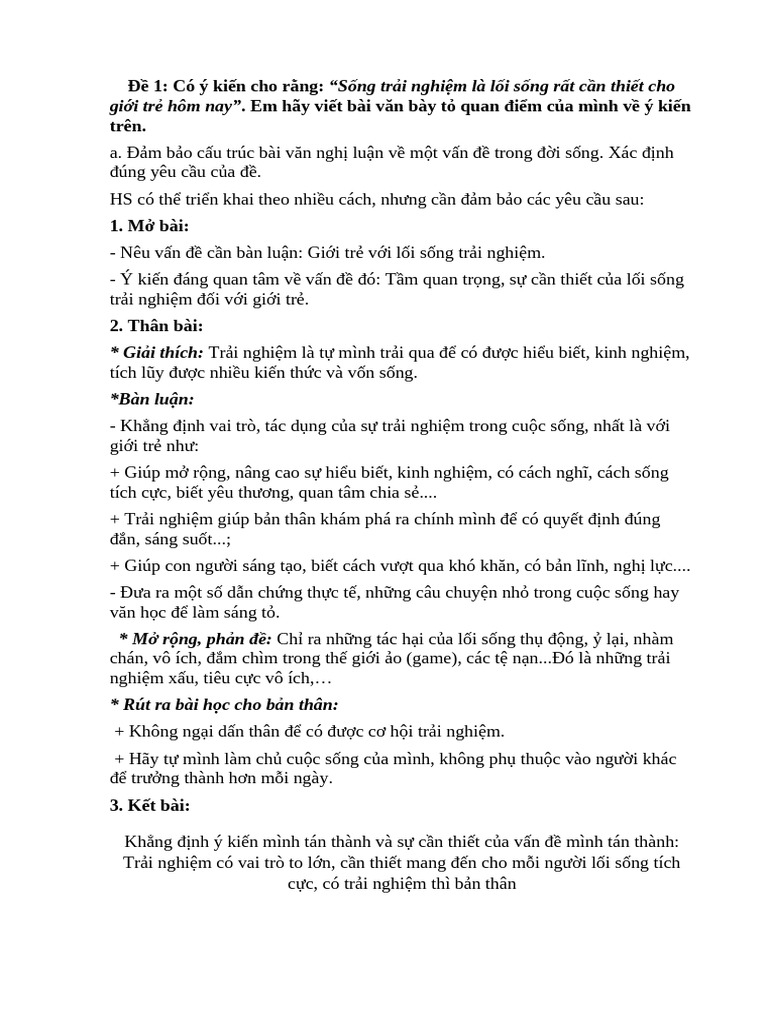 Đề NLXH- HK II-8 | PDF