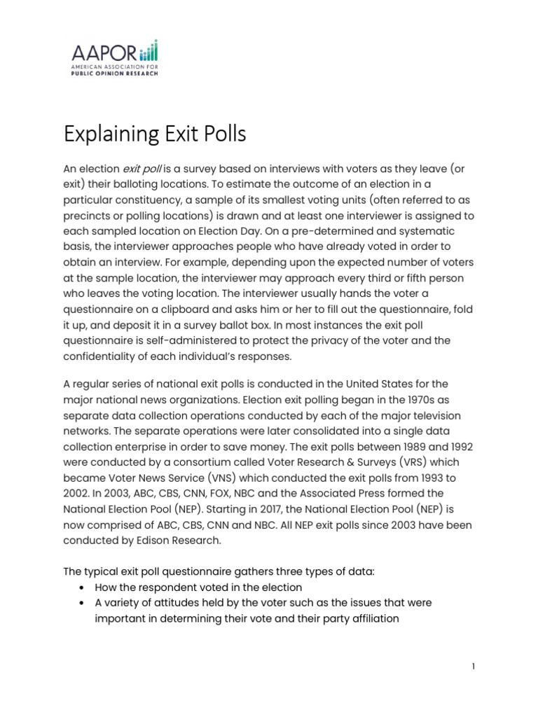 Explaining-Exit-Polls-508 | PDF | Opinion Poll | Voting