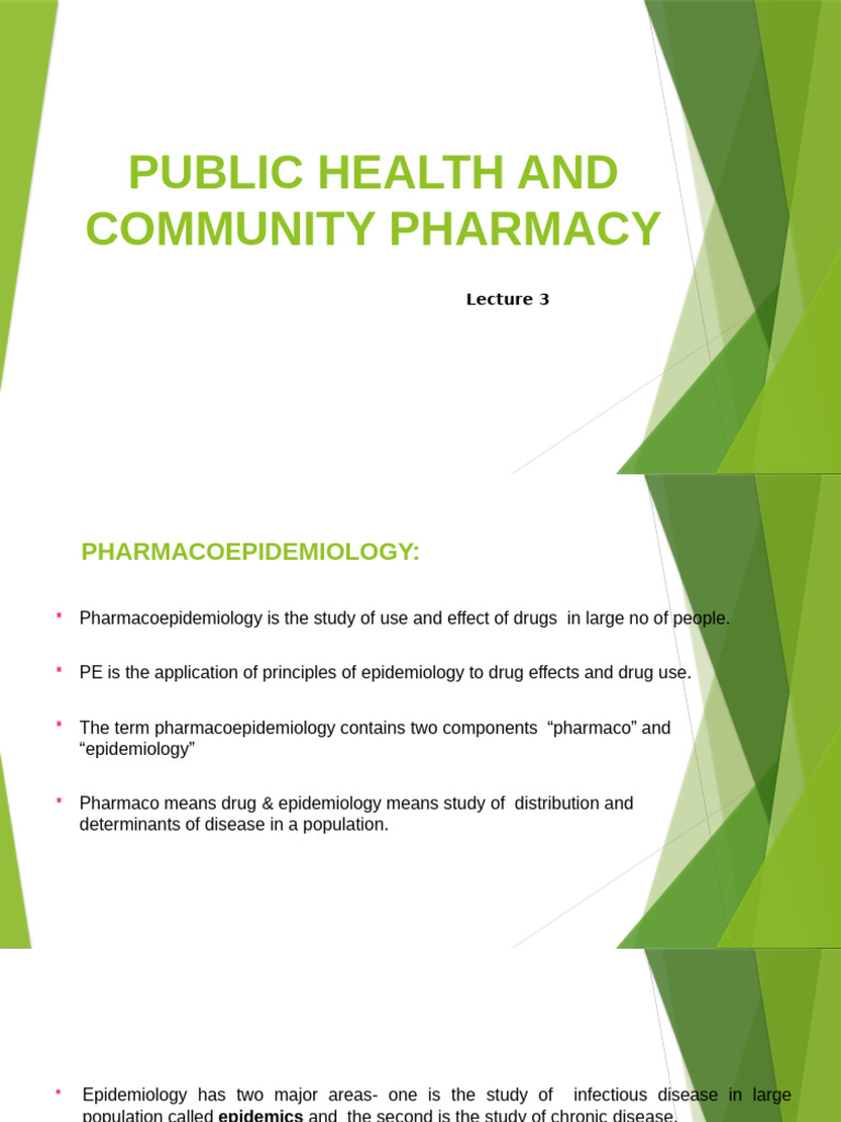 Public Health and Community Pharmacy LEC 3 TO UPLOAD | PDF ...
