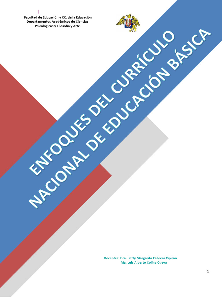 Enfoques Del Cneb | PDF | Evaluación | Plan de estudios