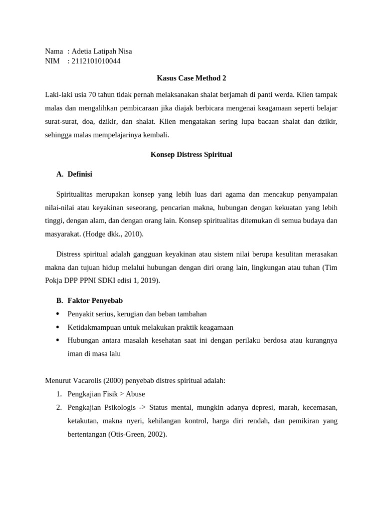 Bahan Case Method 2 Gerontik | PDF