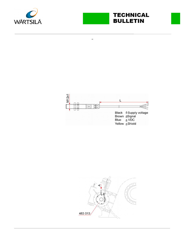 Wartsila 46 - Technical Bulletins - Turning Gear Position Sensor ...