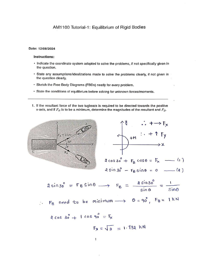 AM1100 T1 Solutions | PDF