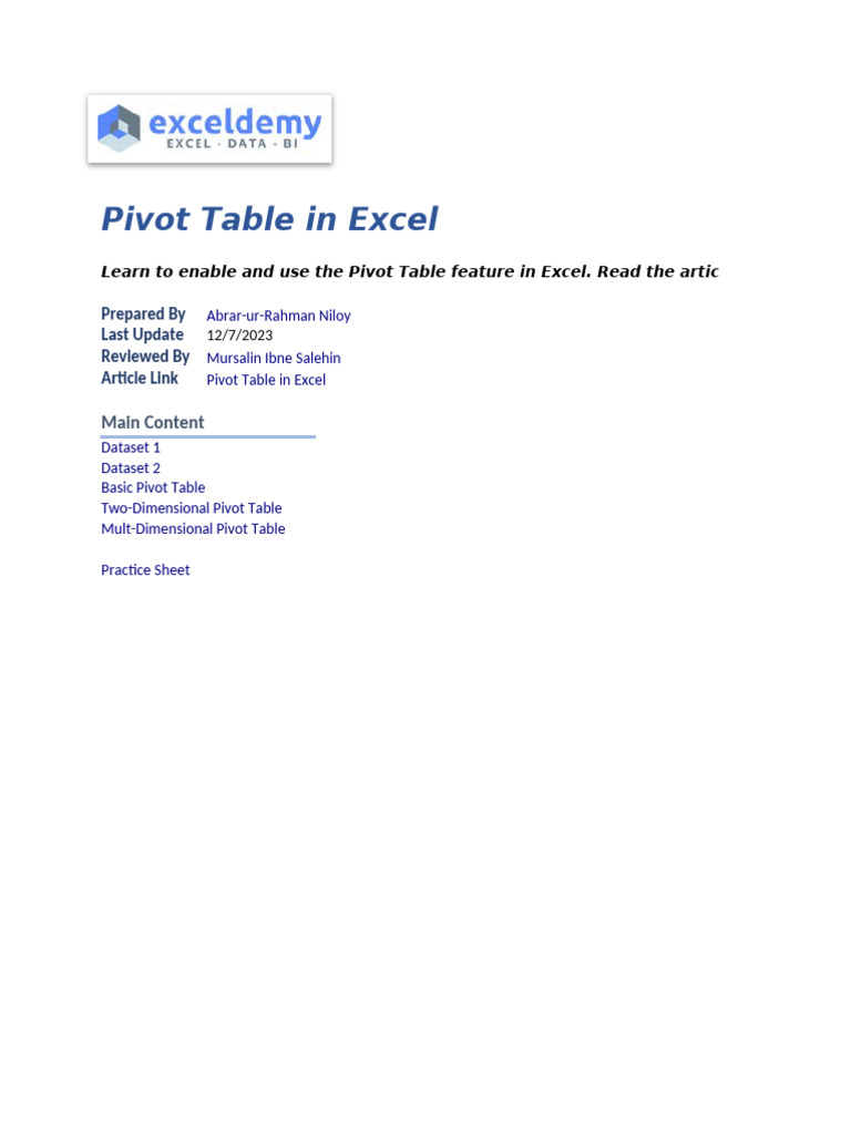 Pivot Table Final | PDF | Action Films | Broadway Theatre