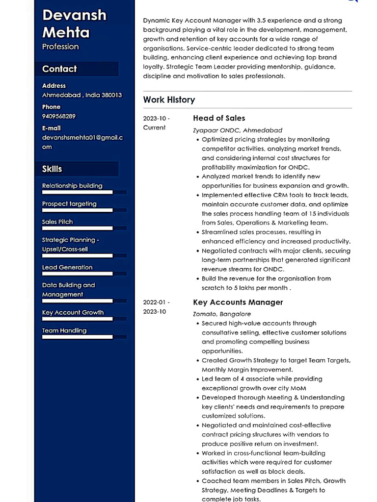 Devansh Headofsales | PDF