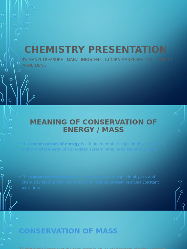 Conservation of Energy and Mass Explained | PDF