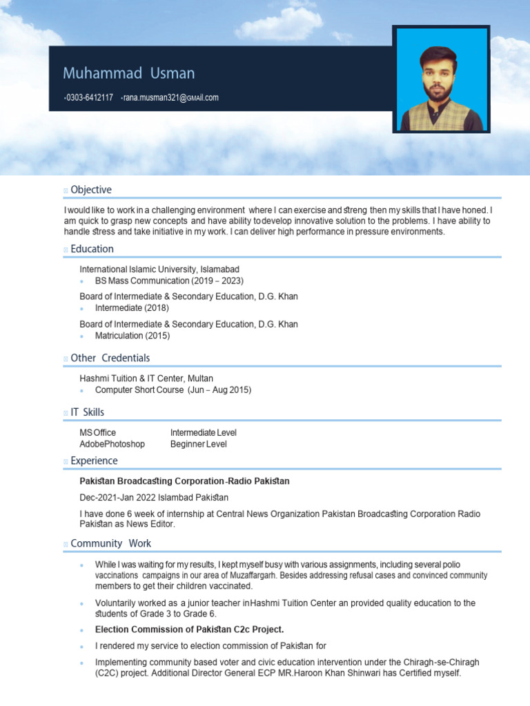 CVMuhammad Usman | PDF