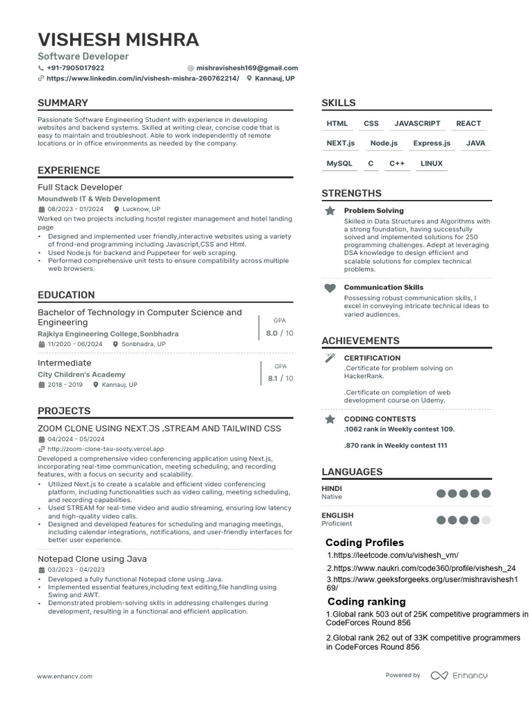 Myresume 21 | PDF | World Wide Web | Internet & Web