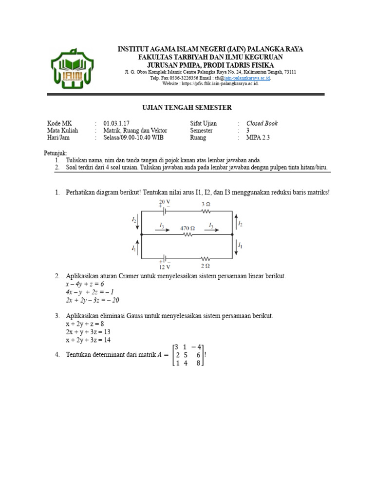 UTS Matrik 2024 | PDF