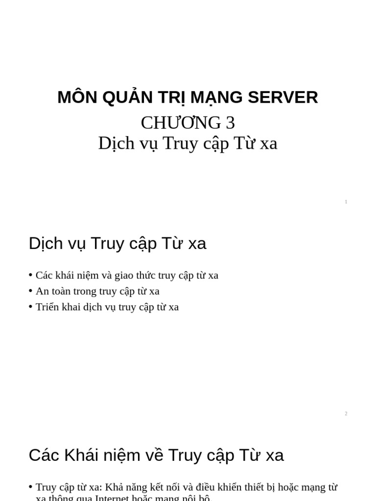QTM Server Buoi 05-06 Truy Cap Tu Xa LT | PDF