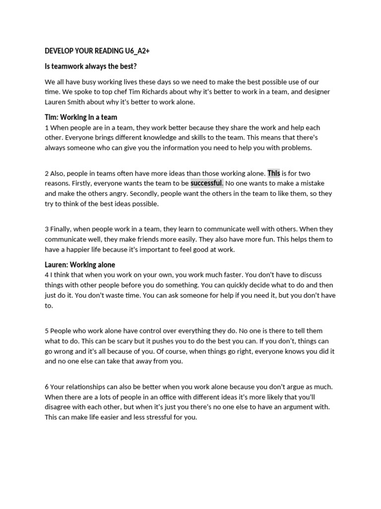 DEVELOP YOUR READING U6_A2+ | PDF | Psychological Concepts | Social Psychology