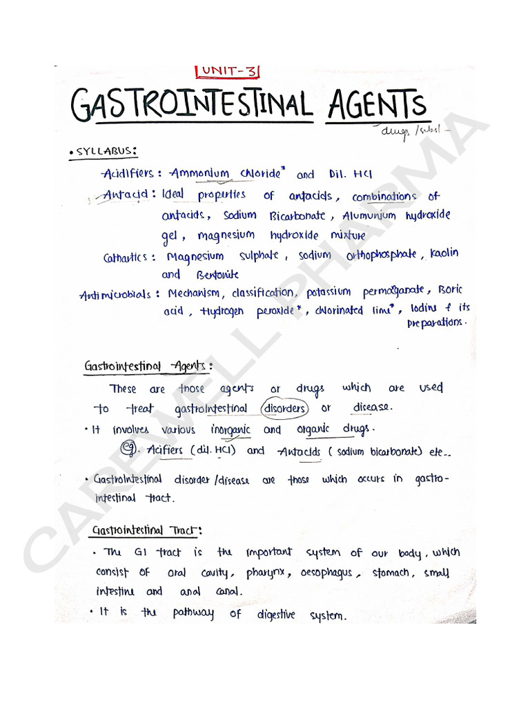 Unit 3, Pharmaceutcal Inorganic Chemistry, B Pharmacy 1st Sem | PDF ...