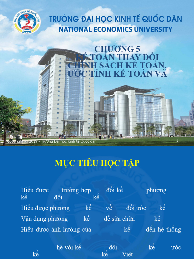 Slides BG Chương 5 - Kế toán thay đổi chính sách kế toán | PDF