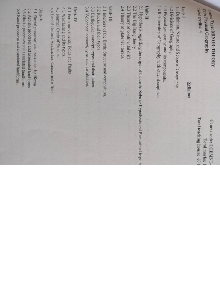 Geography Syllabus | PDF