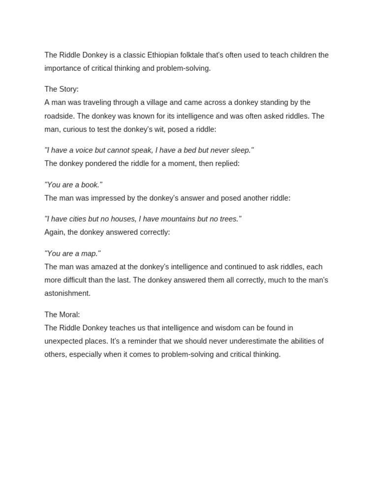Riddle Donkey | PDF