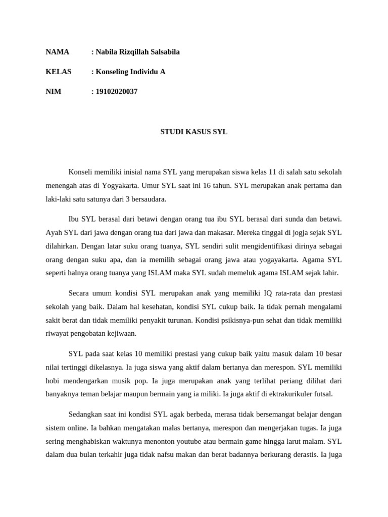 Nabila Rizqillah Salsabila - Studi Kasus SYL | PDF