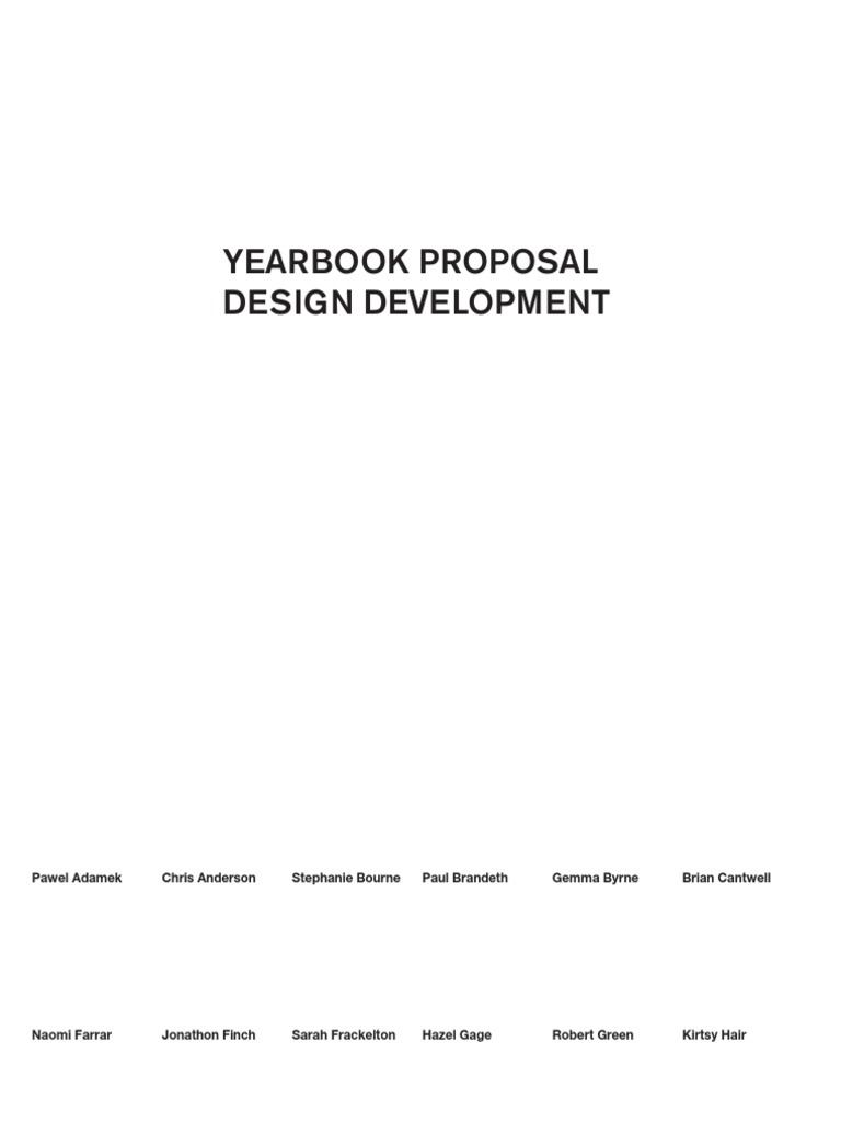 Yearbook Proposal Design Development | PDF