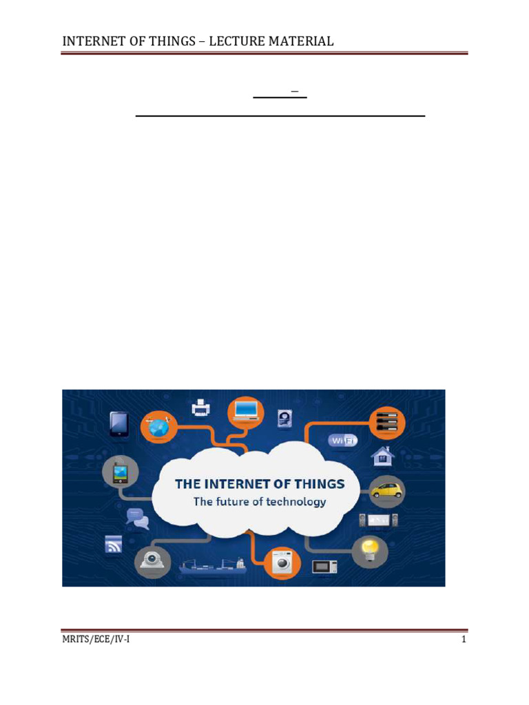 Iot - All Units | PDF | Internet Of Things | Computer Network