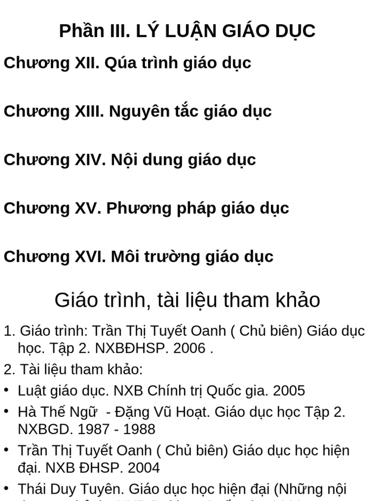 Ly Luan Giao Duc | PDF