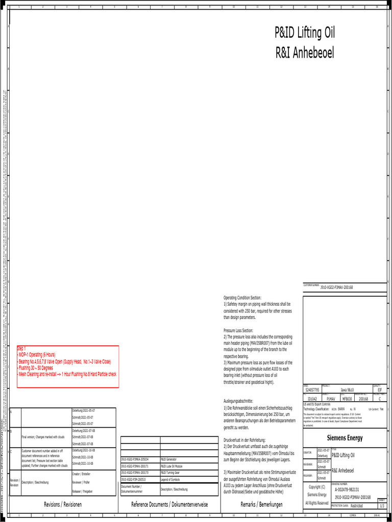 J910-Xg02-P3mav-200168 Pid STG Lifting Oil Rev.1 (Step 1) | PDF | Mechanical Engineering